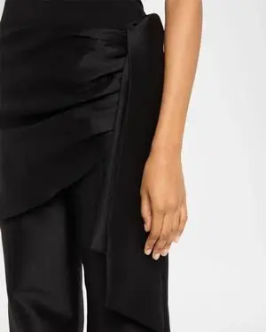 Zimmermann Clash Draped Flare Pants - Black
