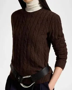 Polo Ralph Lauren Cable-knit Cashmere Sweater - Brown
