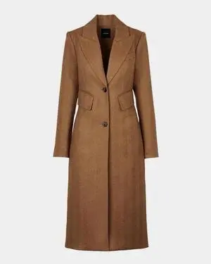 Smythe Brando Faux-fur Collar Wool Coat - Vicuna