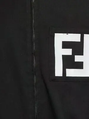 Fendi Ff-logo Gabardine Bomber Jacket