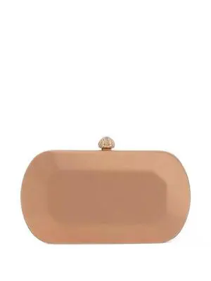 Tyler Ellis Nohara Crystal-embellished Clutch Bag - Neutrals