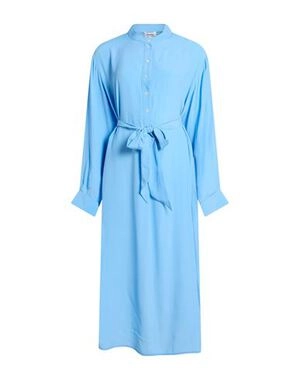 OTTOD'AME Midi Dress Azure Size Acetate, Silk - Blue