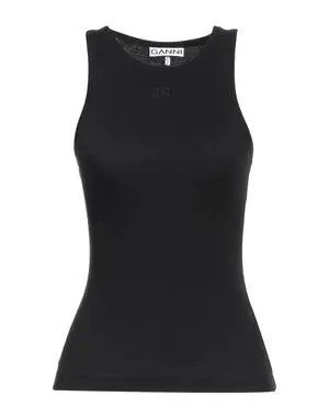 GANNI Tank Top Size Organic Cotton, Elastane
