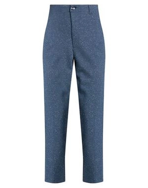 European Culture Pants Slate Size Viscose, Polyester, Polyamide, Silk, Elastane - Blue