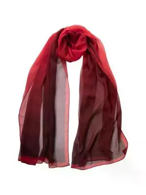 ELIZABETTA Sophia Ombré Silk Scarf Red