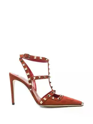 Valentino Garavani Rockstud Cage Pumps - Red