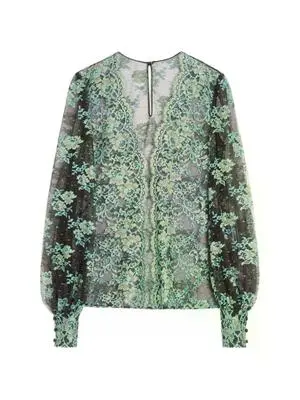 Valentino Garavani Lace Top - Green