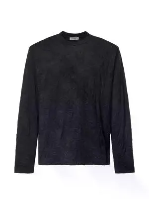 GRIFONI Crinkled-effect T-shirt - Black