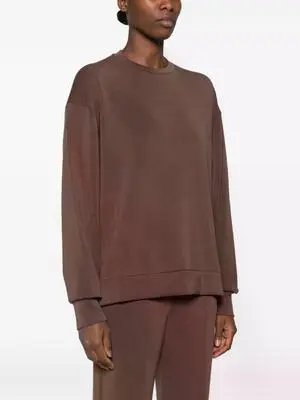 WOC Tea Crew-neck Long-sleeve Sweater - Brown