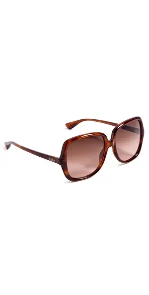 Chloé Square Sunglasses - Havana/copper