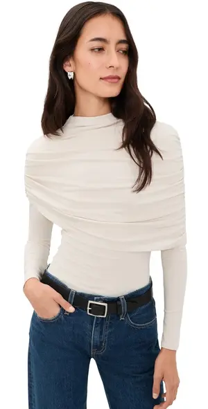 Line & Dot Angeli Top - Bone