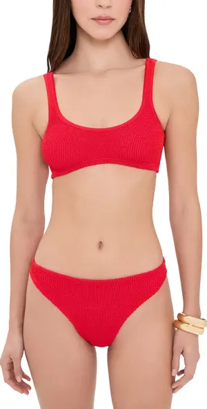 Hunza G Sonya Crinkle Bikini Set - Red