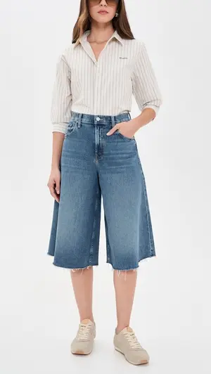 MOTHER The Whole Lot Flutter Fray Shorts