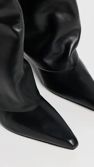 Paris Texas Jane Fold Over Leather Boots 60mm