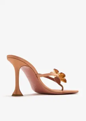 Amina Muaddi Satin Sandals
