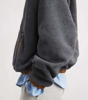 AMI Paris Fleece Half-zip Sweater