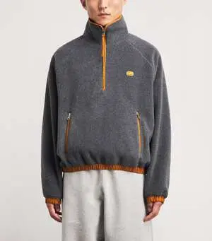 AMI Paris Fleece Half-zip Sweater