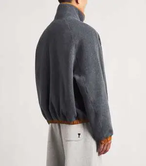 AMI Paris Fleece Half-zip Sweater