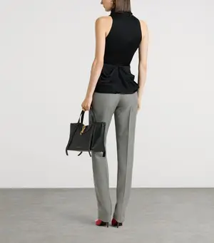 Givenchy Wool-mohair Houndstooth Cigarette Trousers