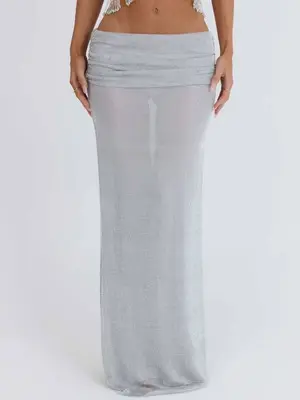 OUTCAST Tyla Maxi Skirt - Silver