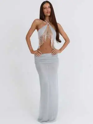 OUTCAST Tyla Crop Top - Silver