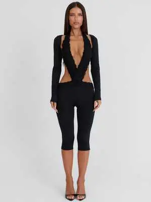 OUTCAST Freddie Capri Jumpsuit - Black