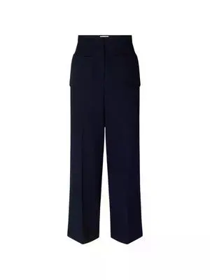 SESSUN Alberwool Patch-pocket Wide-leg Trousers - Blue