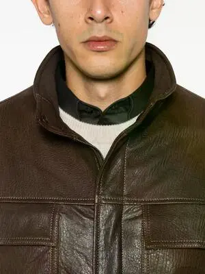 SALVATORE SANTORO Panelled Leather Jacket