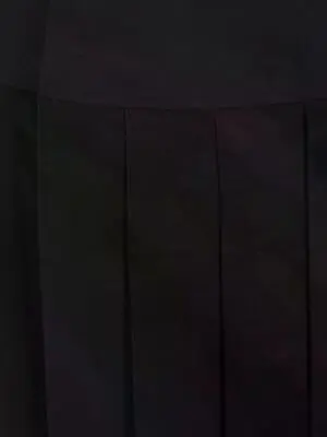 Yohji Yamamoto Pleated Silk Midi Skirt