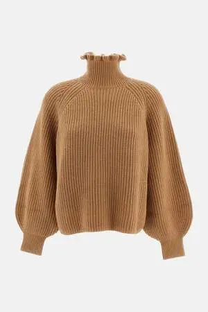 Max Mara Maglia In Lana E Cachemire - Marrone