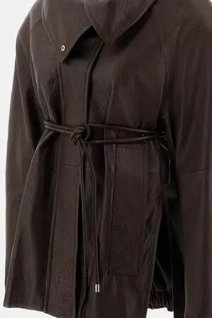 Sportmax Giacca In Pelle Martellata E Liscia