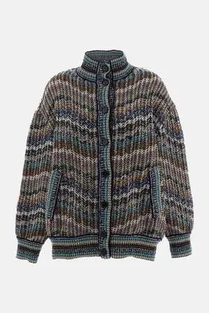 Missoni Cardigan Oversize A Chevron Con Paillettes