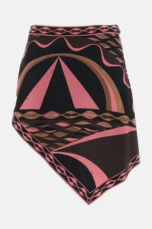 Emilio Pucci Gonna Foulard In Seta Stampa Dune - Multicolore