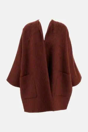 Max Mara Cappotto Corto In Alpaca E Lana - Rosso