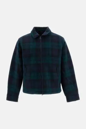 Polo Ralph Lauren Giacca Wind-breaker In Tweed A Tartan The Langdon - Nero