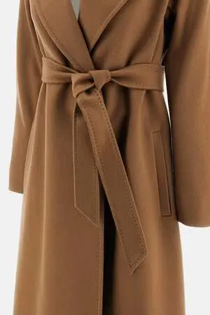 Max Mara Cappotto A Vestaglia In Drap Di Lana - Marrone