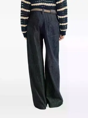 Brunello Cucinelli Monili-embellished Pleated Jeans