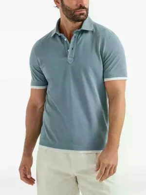 Brunello Cucinelli Cotton Piqué Polo Shirt With Faux-layering