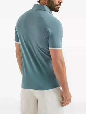 Brunello Cucinelli Cotton Piqué Polo Shirt With Faux-layering