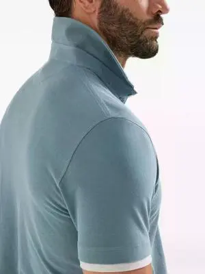 Brunello Cucinelli Cotton Piqué Polo Shirt With Faux-layering