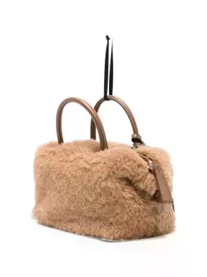 Max Mara Small Teddy Boston Bag Camel