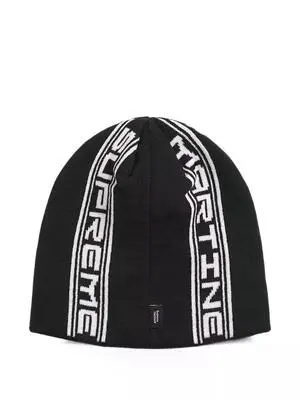 Supreme Jacquard-knit Beanie Hat - Black