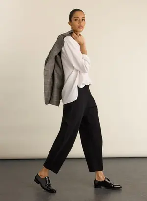 Baukjen Abbie Ponte Barrel Leg Trousers