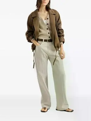 Brunello Cucinelli Cotton Diamond Yarn English-rib Cardigan