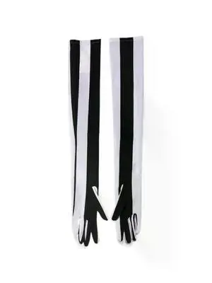 Dolce & Gabbana Striped Elbow-length Gloves