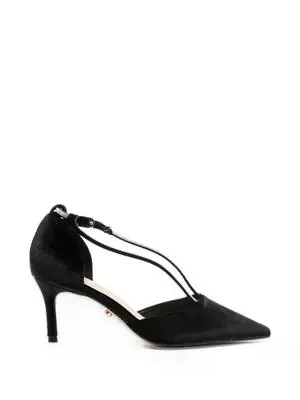 TWENTY FOURHAITCH Crystal-embellished Pointed-toe Pumps - Black