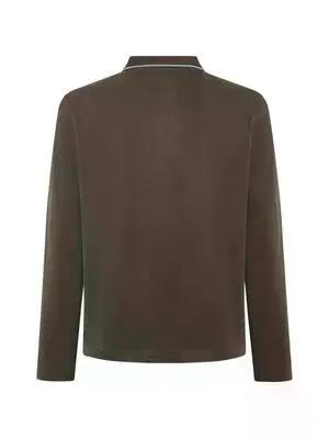 LA MARTINA Flaviano Logo-embroidered Long-sleeve Polo Shirt - Brown