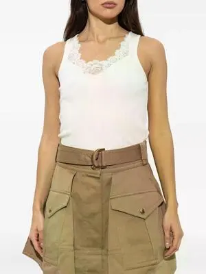 Zimmermann Lace-trim Tank - Neutrals