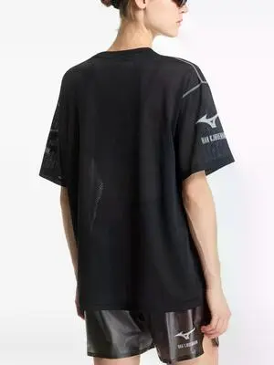 Mizuno X Han Kjøbenhavn Mesh-panelled Logo-print T-shirt