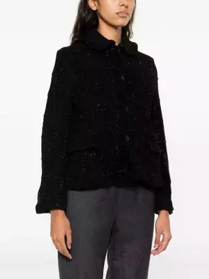 Comme Des Garçons Check-pattern Peter-pan-collar Jacket